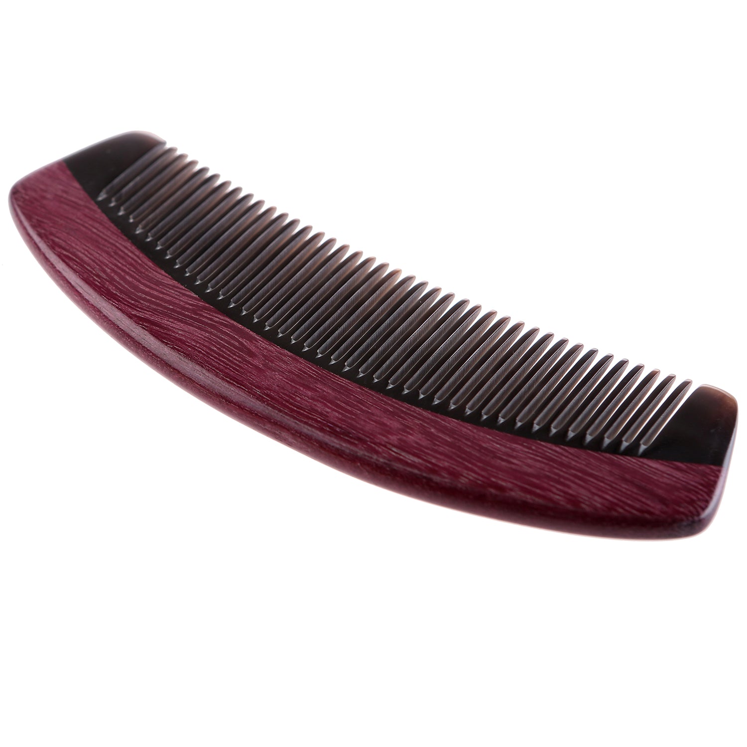 Fine Tooth Hair Comb - Breezelike Natural Purpleheart Wooden Horn Comb ...