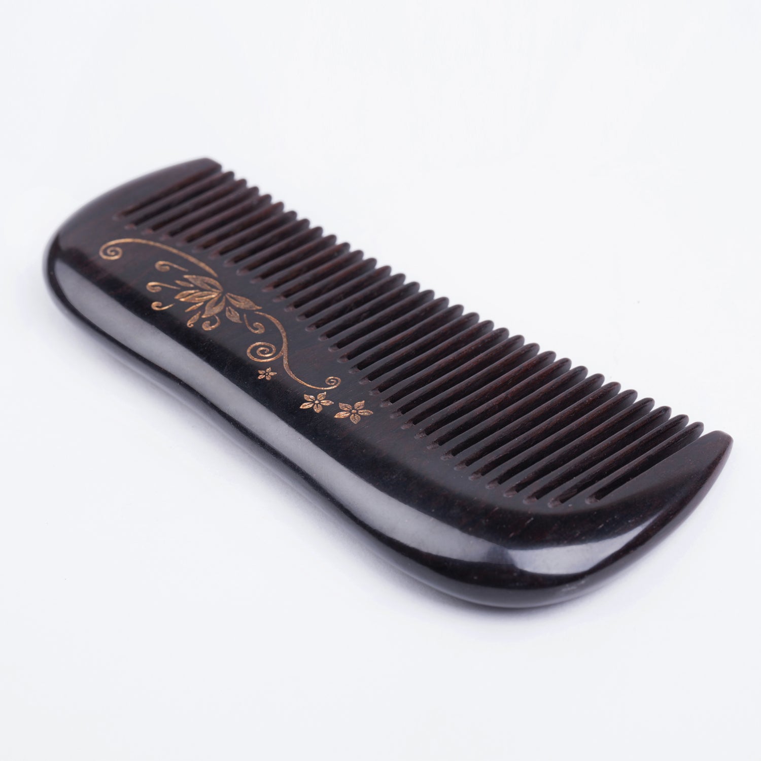 Breezelike Ebony Wood Comb - Natural Black Sandalwood Hair Comb for ...