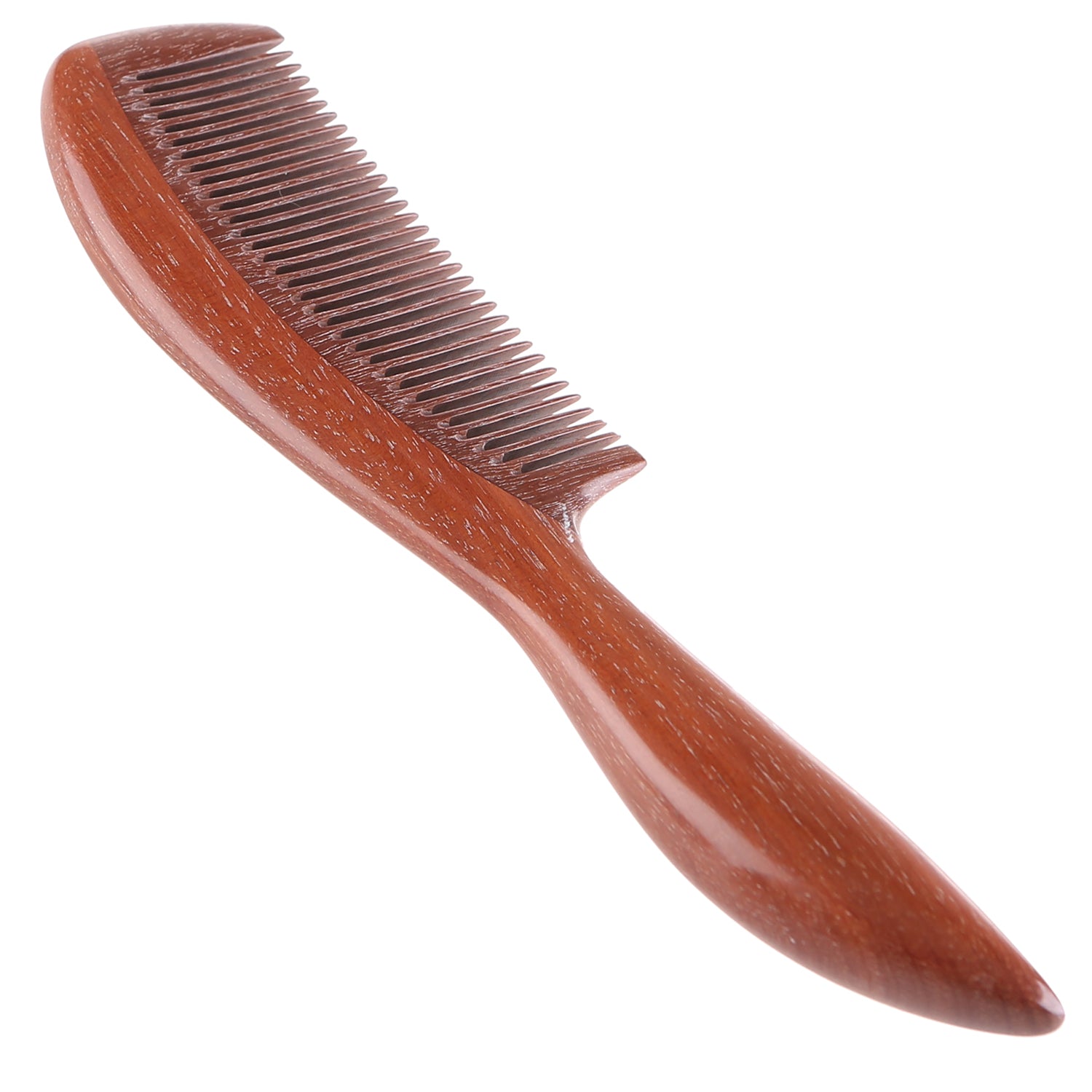 Breezelike No Static Pointed Tail Handle Red Sandalwood Comb ...