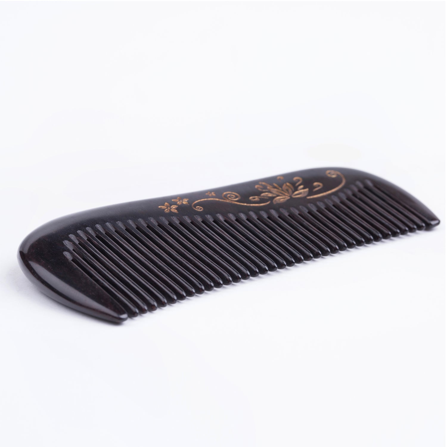 Breezelike Ebony Wood Comb - Natural Black Sandalwood Hair Comb for ...