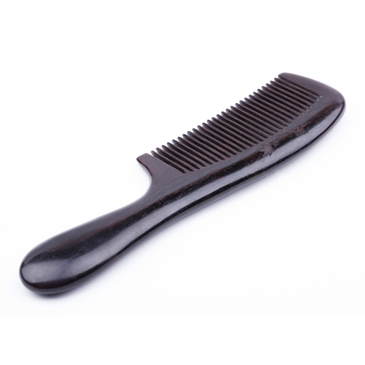 Breezelike No Static Handle Ebony Wood (Black Sandalwood) Fine Tooth ...