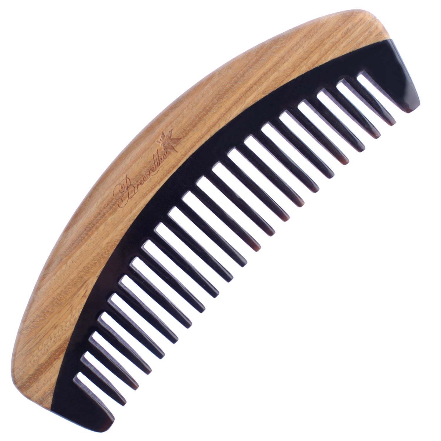 Breezelike Hair Comb - Wide Tooth Wooden Detangling Comb for Curly Hair ...