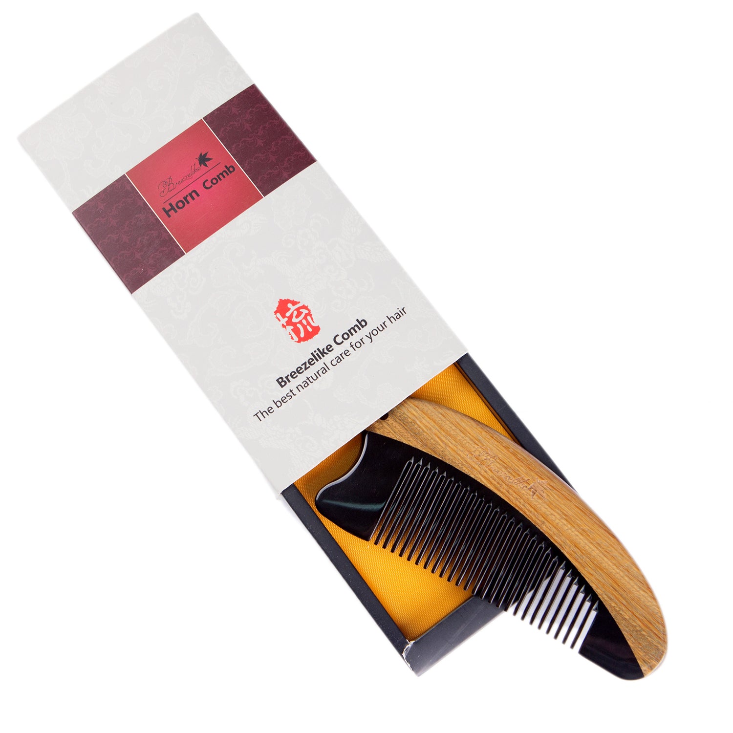 Hair and Beard Combs - Breezelike Fine Tooth Sandalwood Horn Comb - No ...