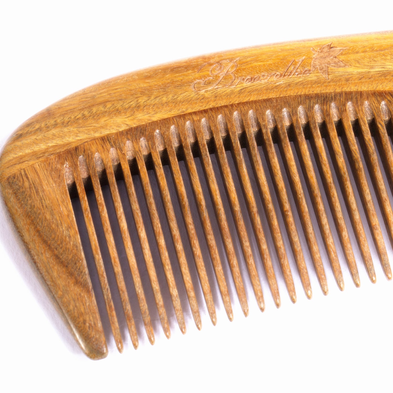 Breezelike Green Sandalwood Comb - No Static Fine Tooth Wood Comb ...