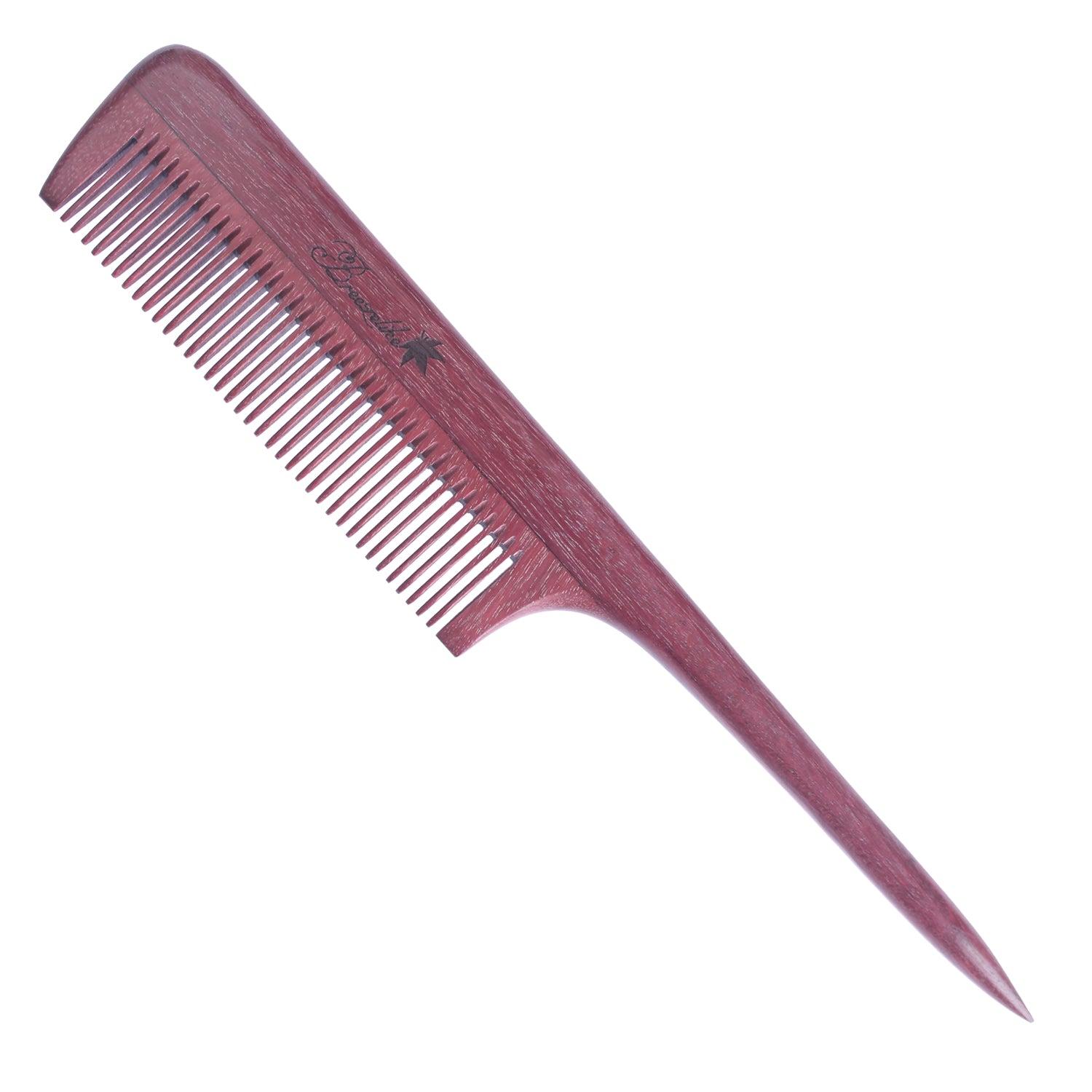 Breezelike Hair Combs - Fine Tooth Purpleheart Wooden Tail Comb - No ...